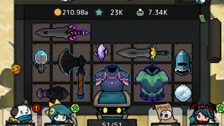 【ポンポ: Backpack Heroes】評価・感想・レビュー丨バッグに詰め込んだ装備で個性を出せる放置RPG | アプリ島